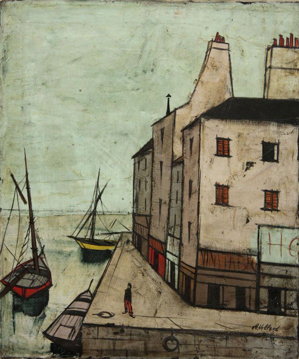 Painting Antoine Villard Harbor