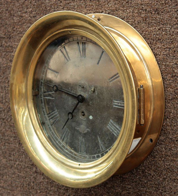 6134: American Steam Gauge & Valve brass clock