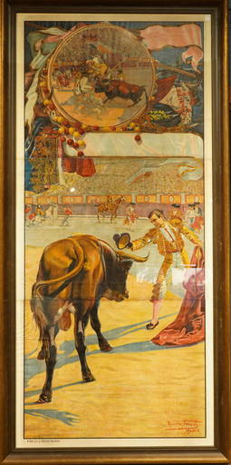 Vintage Travel Poster, El Torero, Madrid