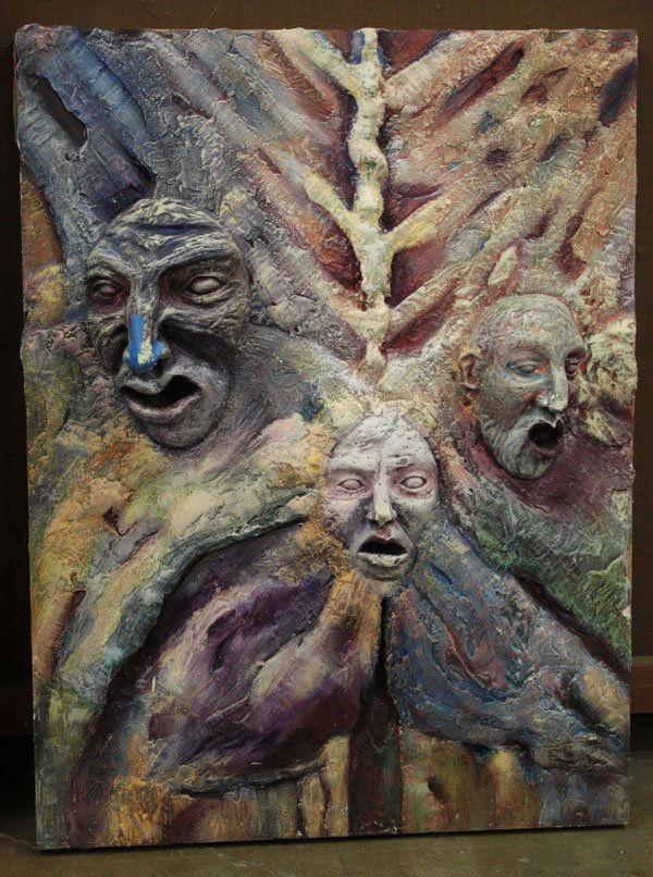 185: Plaster relief, Judith Modrak, Contemp