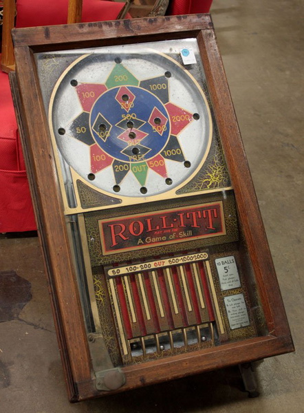 Victorian Table Top Pinball Game