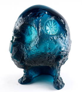Maurice Legendre Pate De Verre Glass Owl, Daum