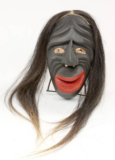 Carved Mohawk False Face Mask