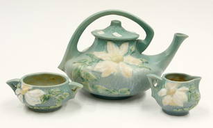 A Roseville Pottery 'Blue Magnolia' Tea Set - Sep 26, 2015 | Rag & Bone ...