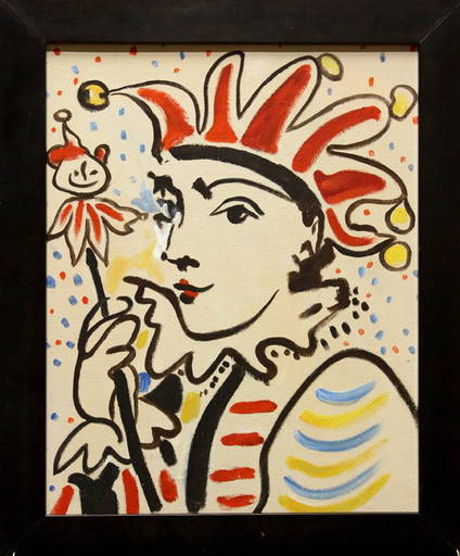 Painting, Jester, Manner Of Picasso