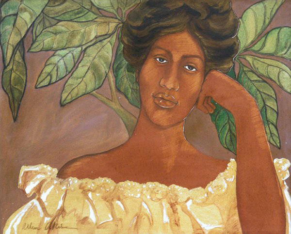 Painting, Allen Akina, Hawaiian Wahine