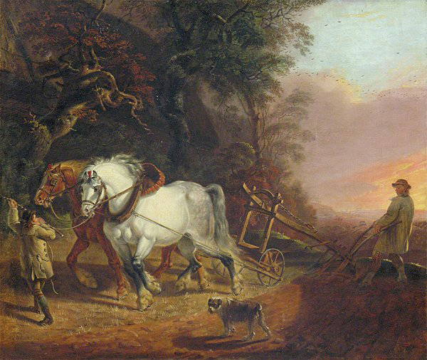 Painting, Charles Catton The Younger Planting Tim