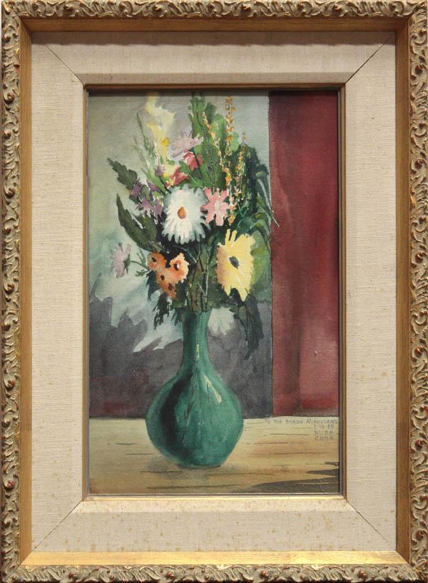 190: watercolor, Russ Conn, Still Life with Vase