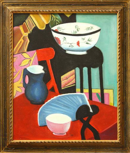 Painting, After Francis Cadell, Blue Fan