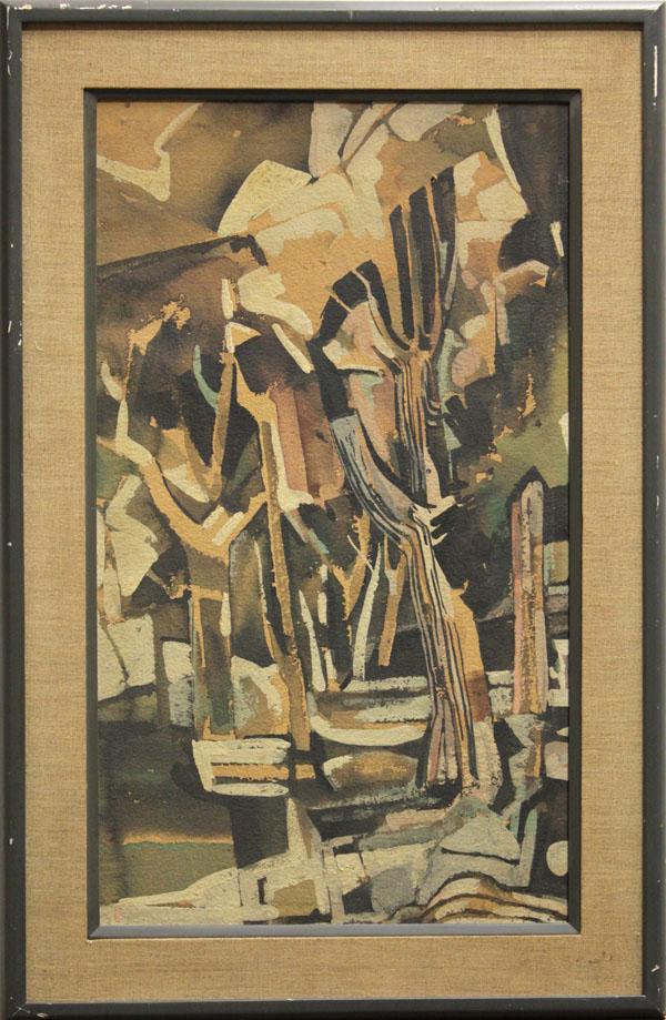 4467: Painting, Carl Thorp, Abstract Landscape