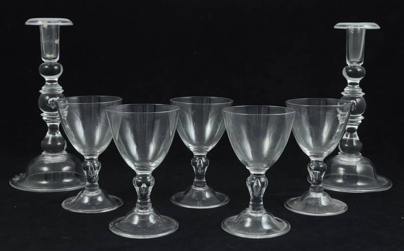A pair of Steuben glass candlesticks and five goblets - Dec 19, 2021 ...