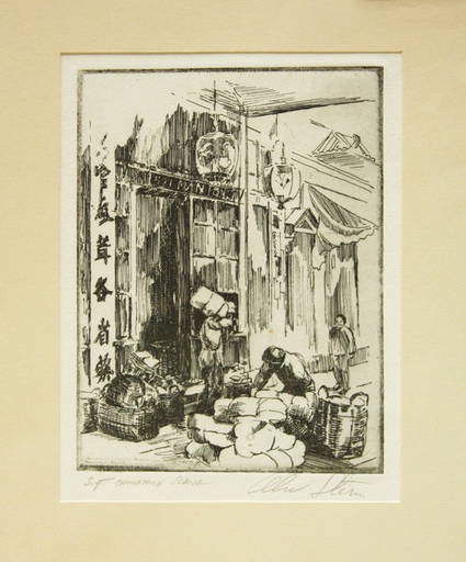 Etching, Alexander Stern, Chinatown