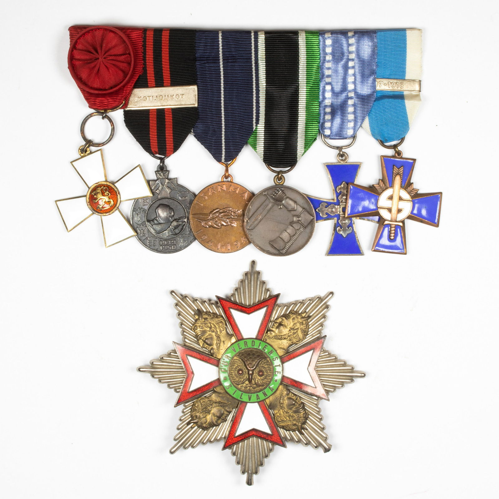 Collection Of European Enameled Crosses And Badges
