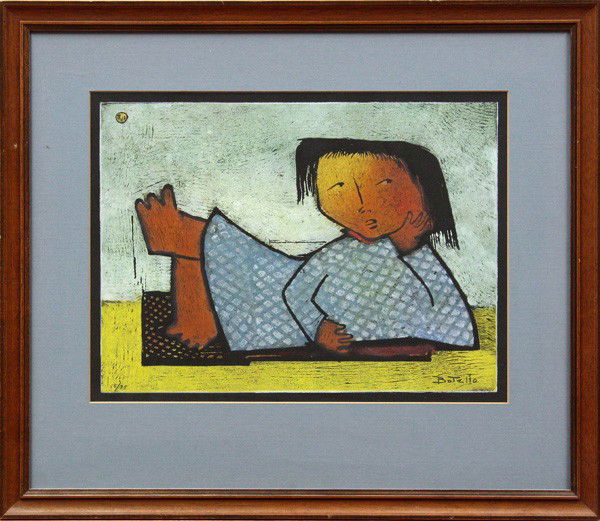 6263: Linocut, Angel Botello, Child - Mar 13, 2011 | Clars Auction ...