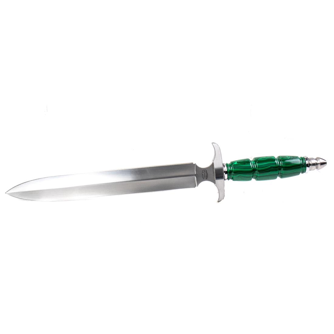 Barnett Blades (west Va) Dagger With Faux Malachite Metal Handle
