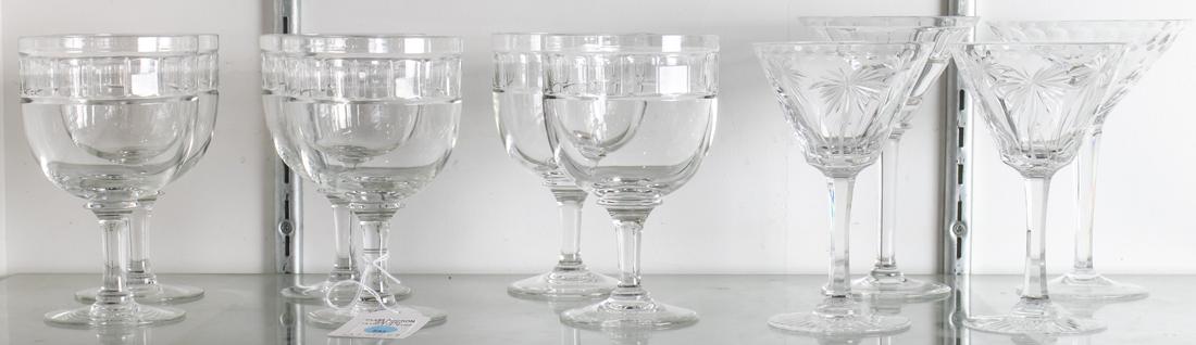 (lot Of 10) William Yeoward Cut And Engraved Glass Stemware In The Coco ...