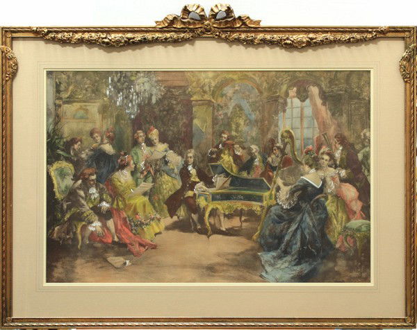 Lithograph, after V. de Paredes, In the Parlor - May 14, 2011 | Clars ...