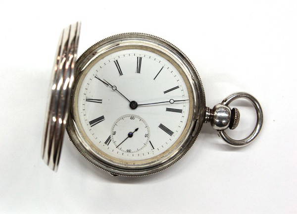 Silver Hunting Cased Pocket Watch