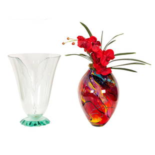 Art Glass Vase By Tim Lazer