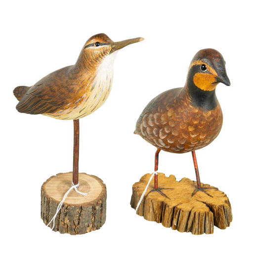 (lot of 2) Shorebird and quail decoys by Frank Schmidt (#7377A) on Jun ...