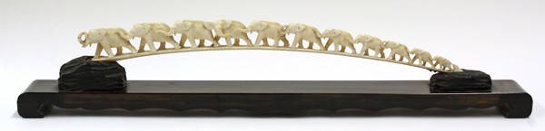 Ivory Elephant Bridge W/stand