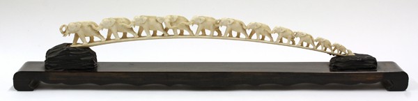 Ivory Elephant Bridge W/stand