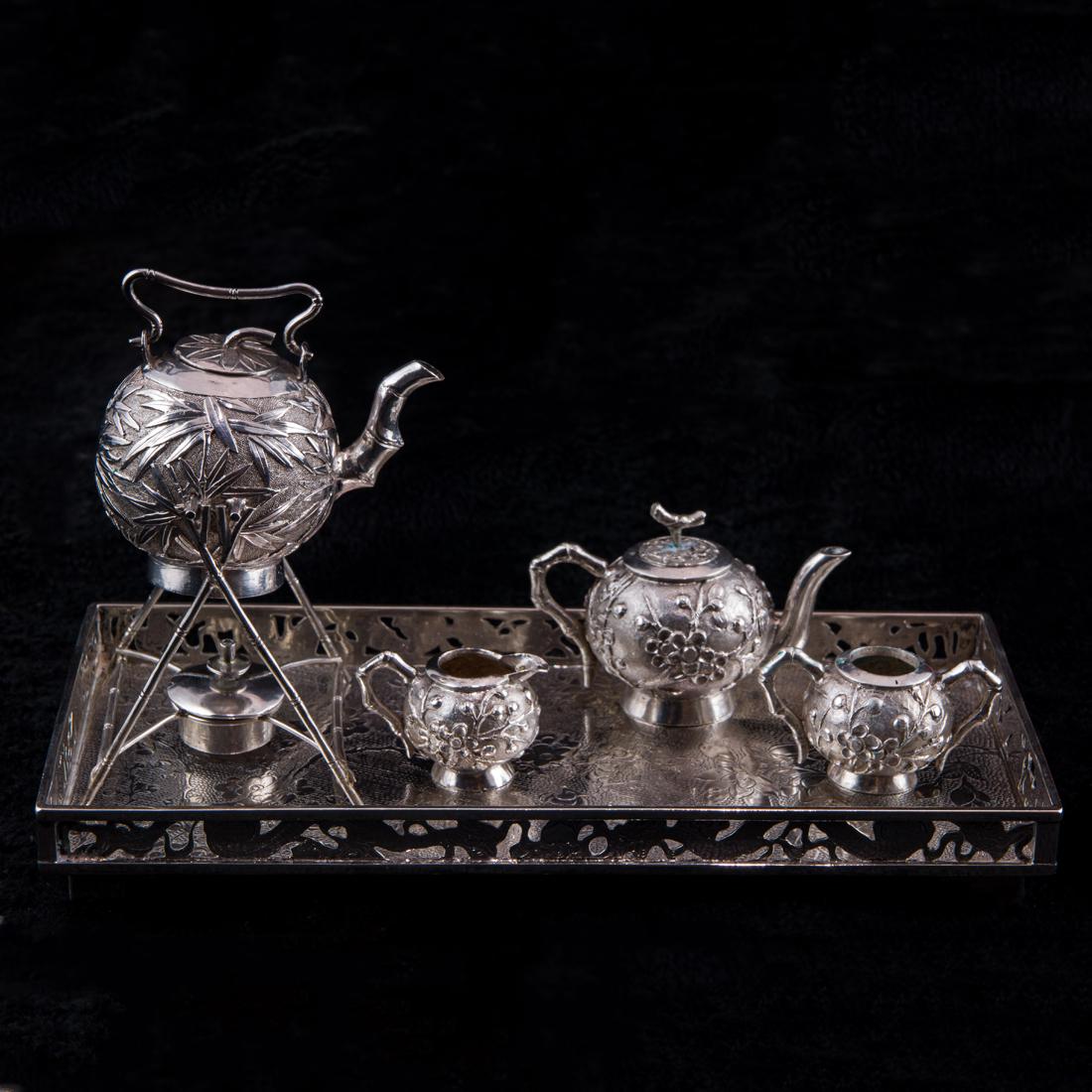 A (5 pc) Chinese Export sterling miniature tea set, Wang Hing - Nov 20 ...