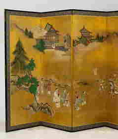 A Meji period Japanese ivory fan with gold figural deta - Feb 25, 2013 ...