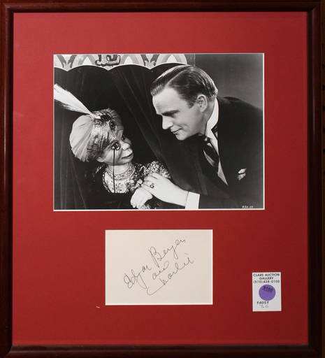 Edgar Bergen And Charlie Mccarthy Autograph