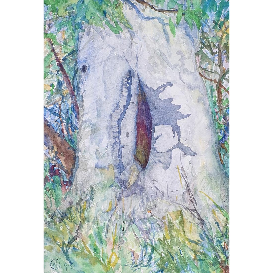 Watercolor, William T Wiley Auction