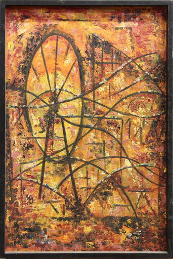 Painting, Abstract Amusement Park By D. Caine