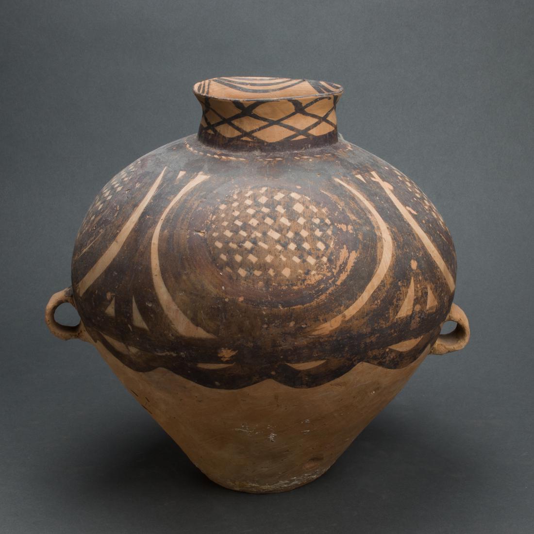Chinese Neolithic Painted Pottery Jar Auction
