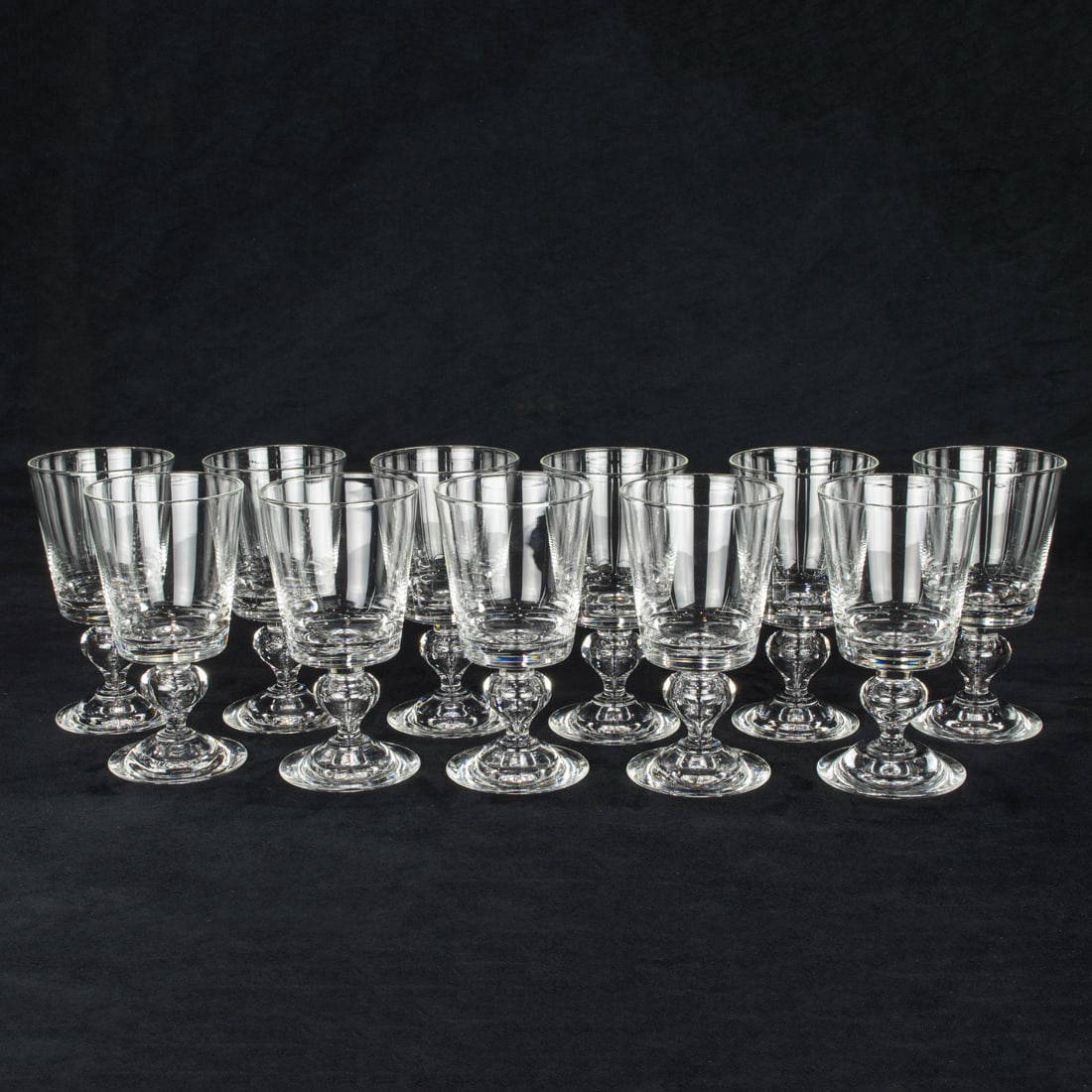 A Set Of Eleven Steuben Glass Goblets In Pattern 7926 Designed By ...