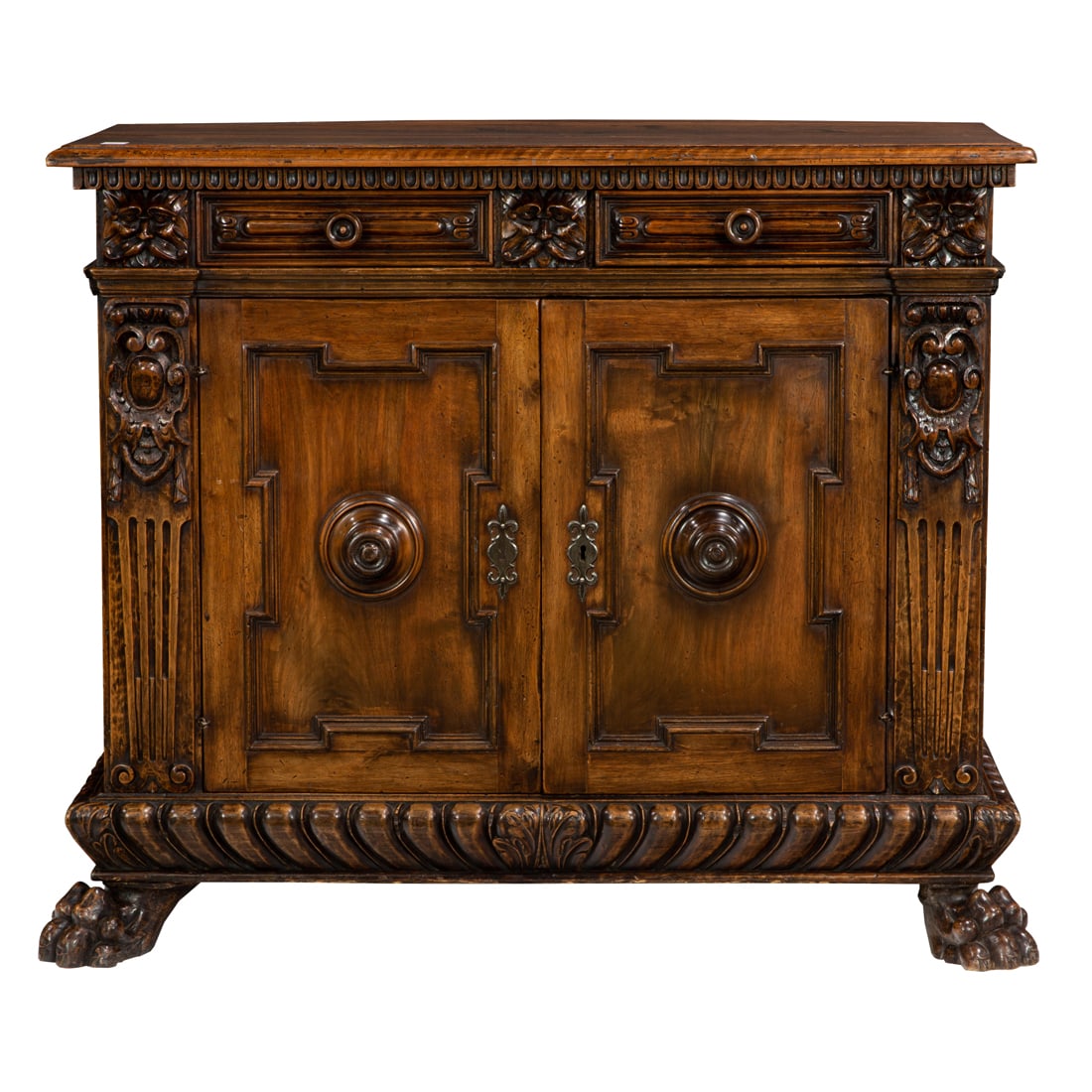 A Large Italian Renaissance Style Walnut Credenza, 19th Century Auction
