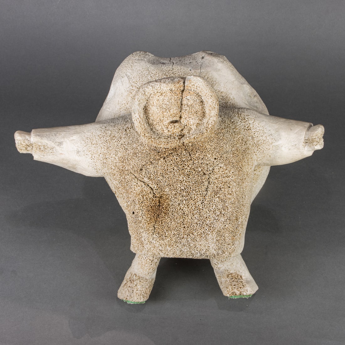 An Inuit Carved Whalebone/baleen Transformation Sculpture