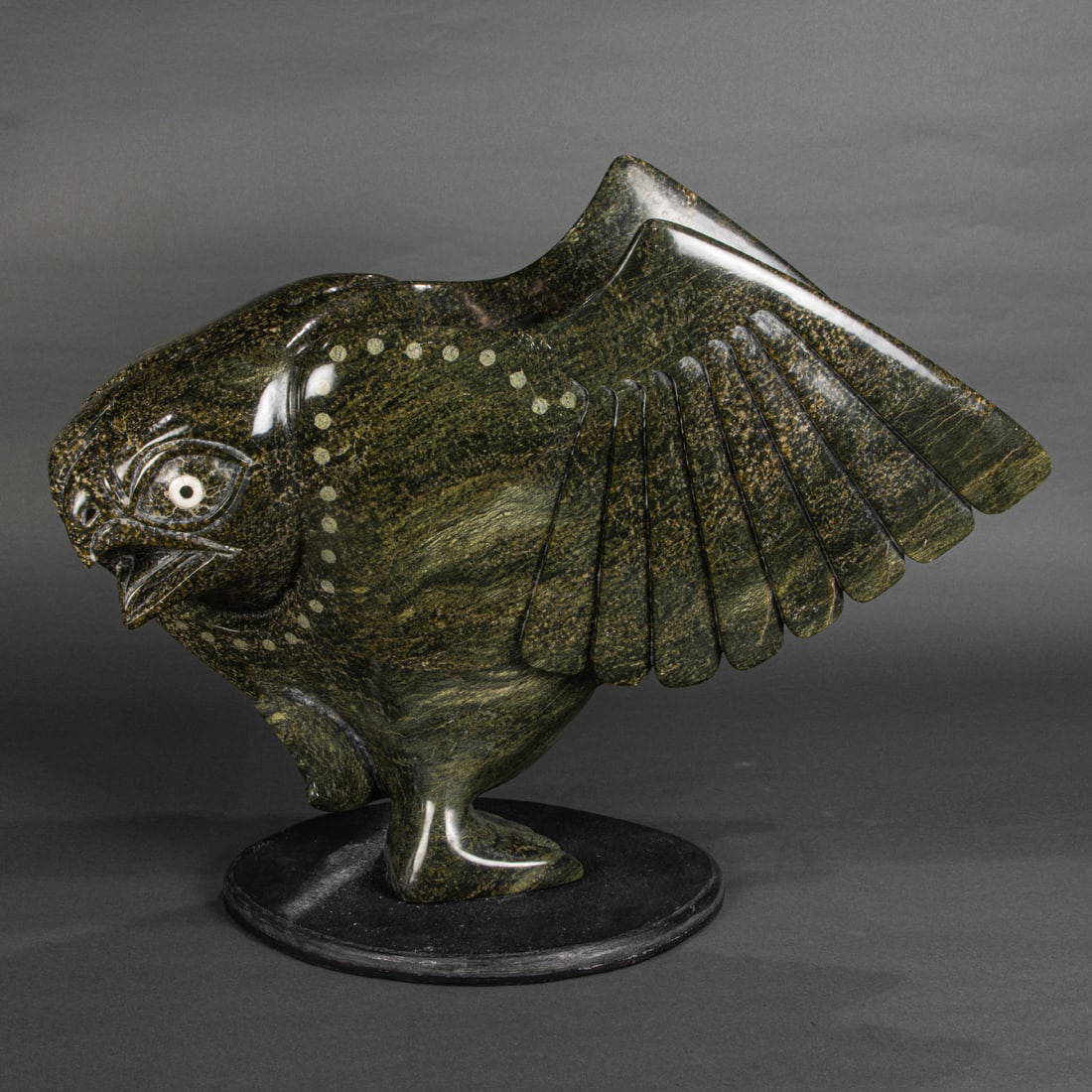 A Toonoo Sharky Inlaid Serpentine Figure: Shaman Transforming Into An ...