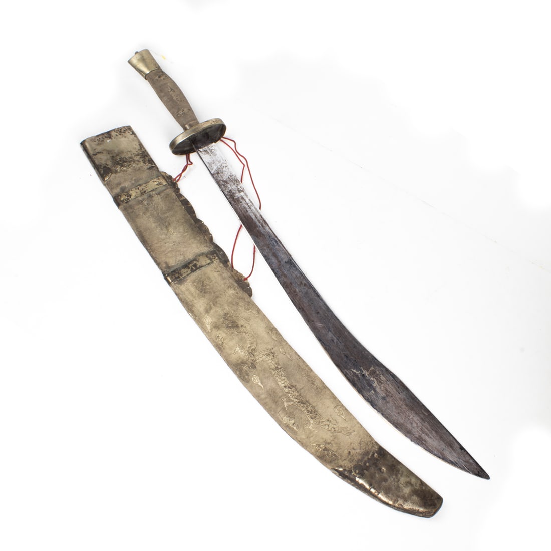 Chinese Silver Filigree Dragon Sword Auction