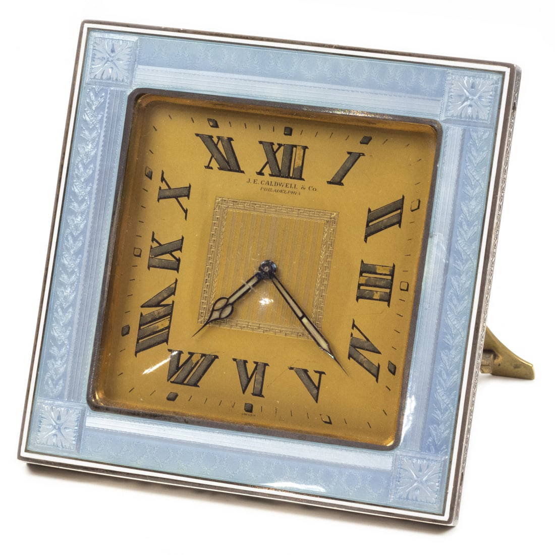 A Swiss Art Deco 935 Silver Gilt And Guilloche Enamel Dresser Clock Auction