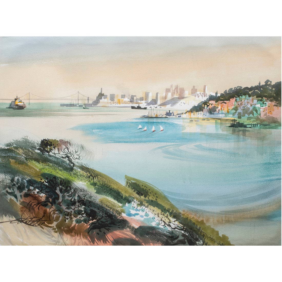 Watercolor, Kenneth Potter Auction