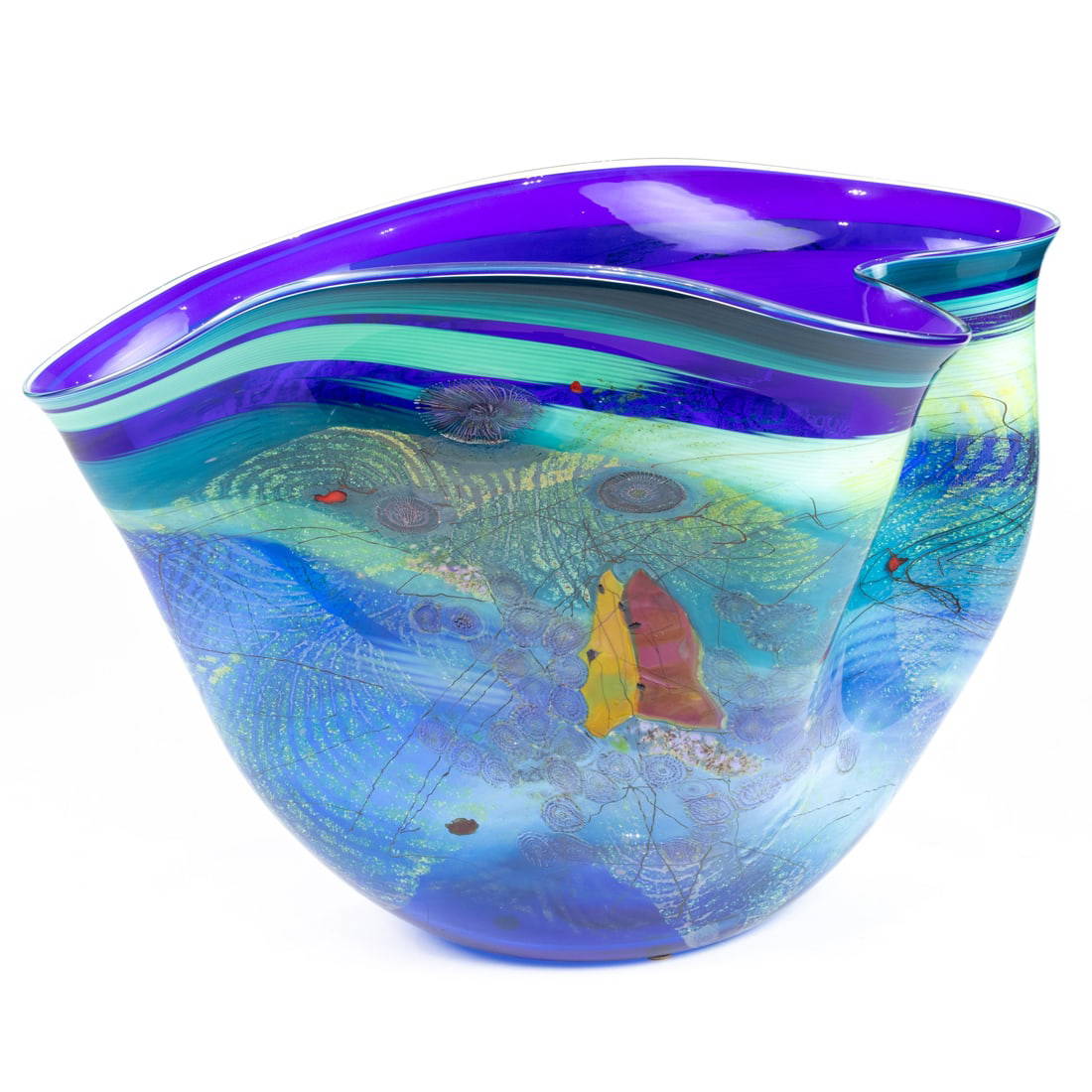 A Large Christopher Hawthorne Glass Aquarium Vase Auction