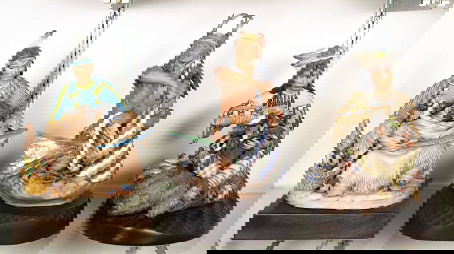 Three Cybis Bisque Figures Of Native Americans: Apache 'chato' #112 ...