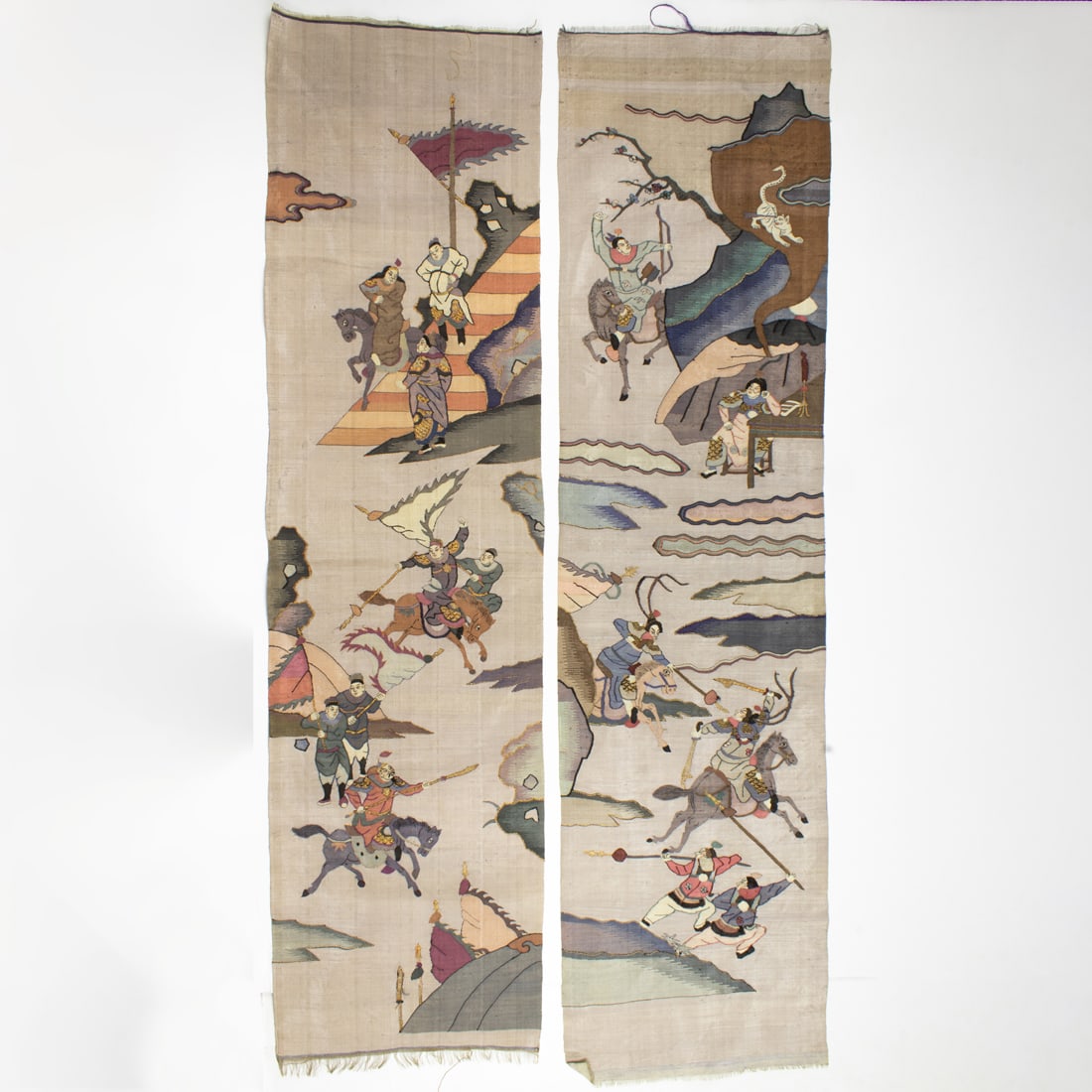 Set Of Four Chinese Kesi Woven Silk Panels Auction