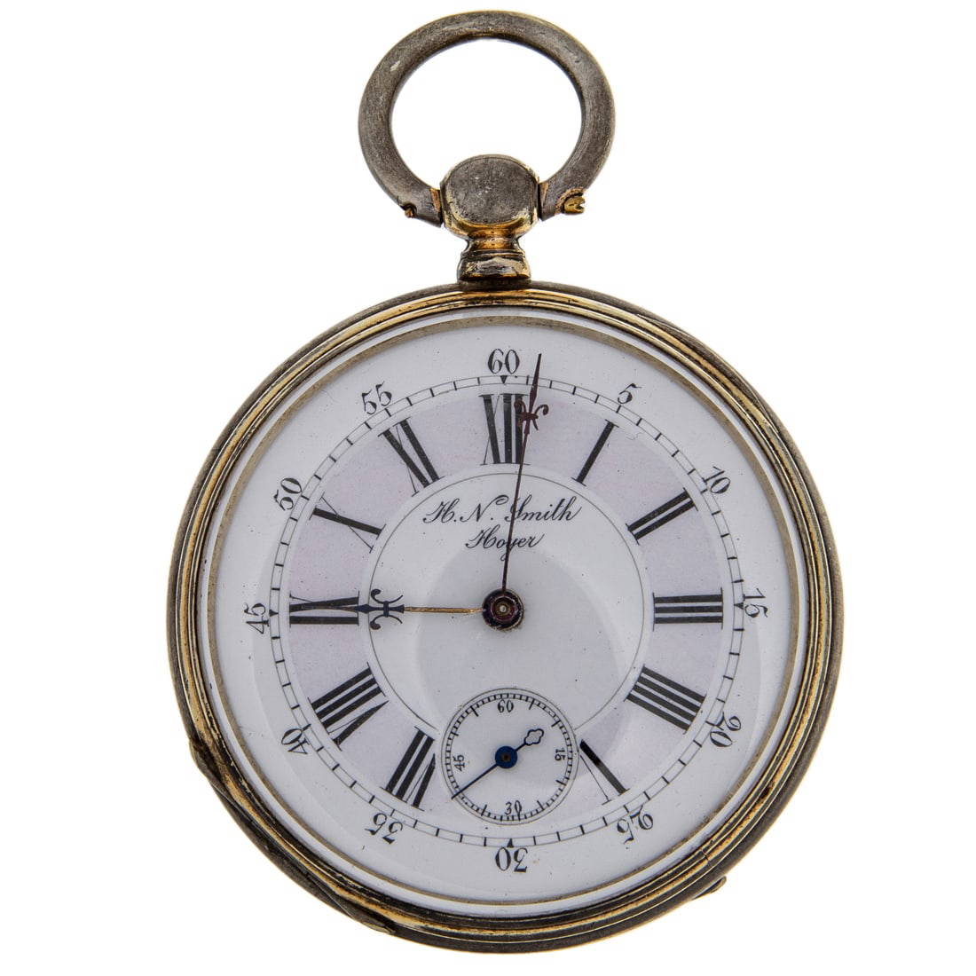A Silver Pocket Watch, H.n Smith Hoyer Auction