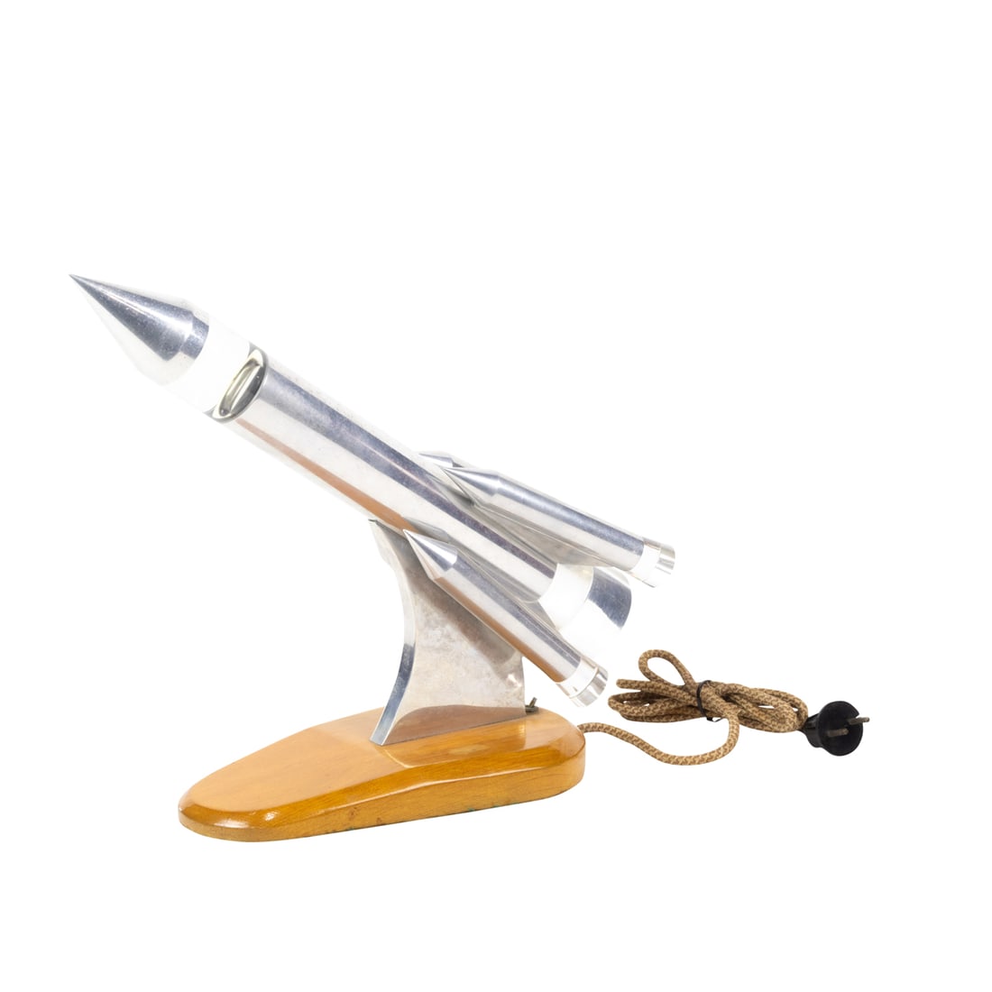 A European Atomic Age Aluminum And Acrylic Rocket Desk Lamp Auction