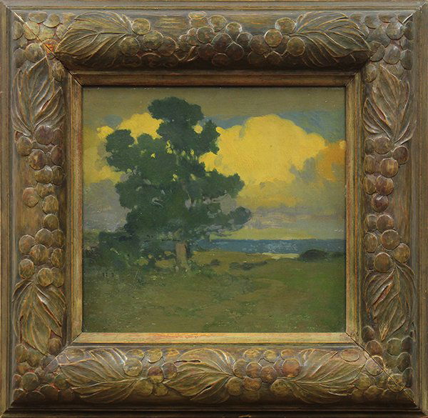 Arthur Frank Mathews, Afterglow at the Seashore, oil on