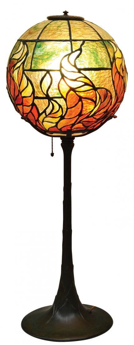 Early Tiffany Studios Fireball lamp