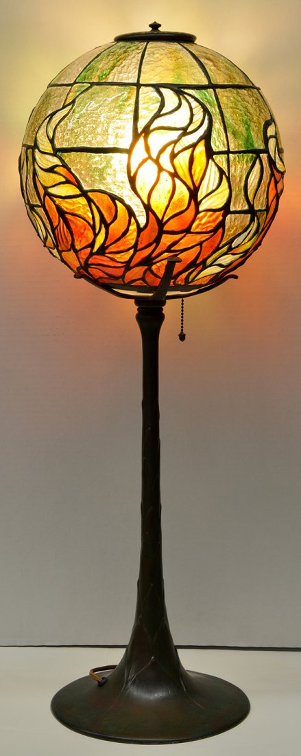 Early Tiffany Studios Fireball lamp