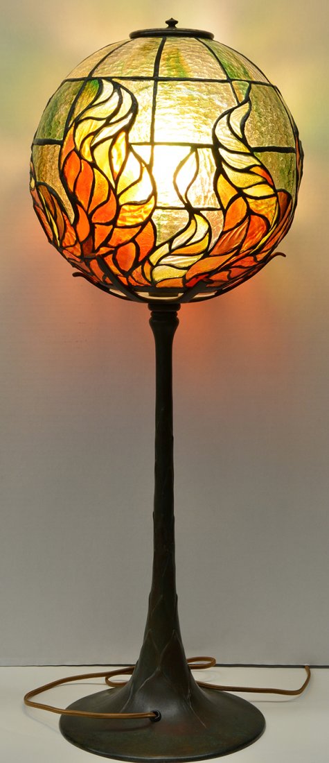 Early Tiffany Studios Fireball lamp