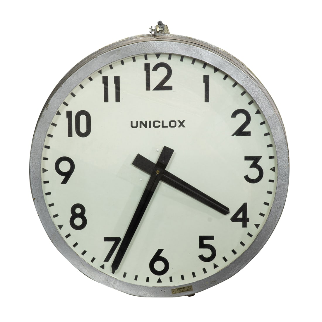 A Uniclox Industrial Electric Wall Clock With Aluminum Case - Jun 19 ...