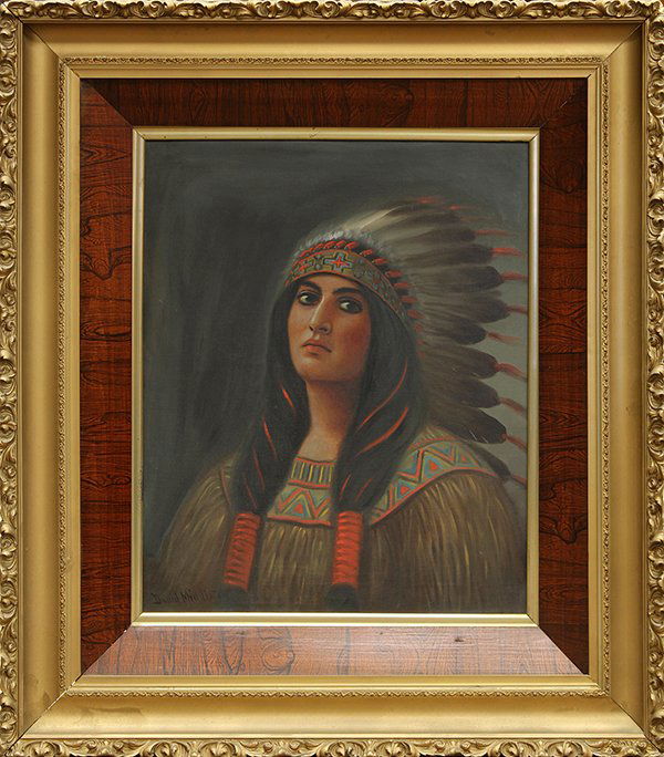 Painting, Adm Cooper, Starlight, A Sioux Woman, 1910